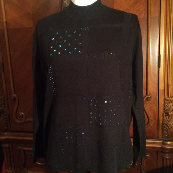 Koret | Sweaters | Koret Eyecatching Black Mock Neck Sweater | Poshmark